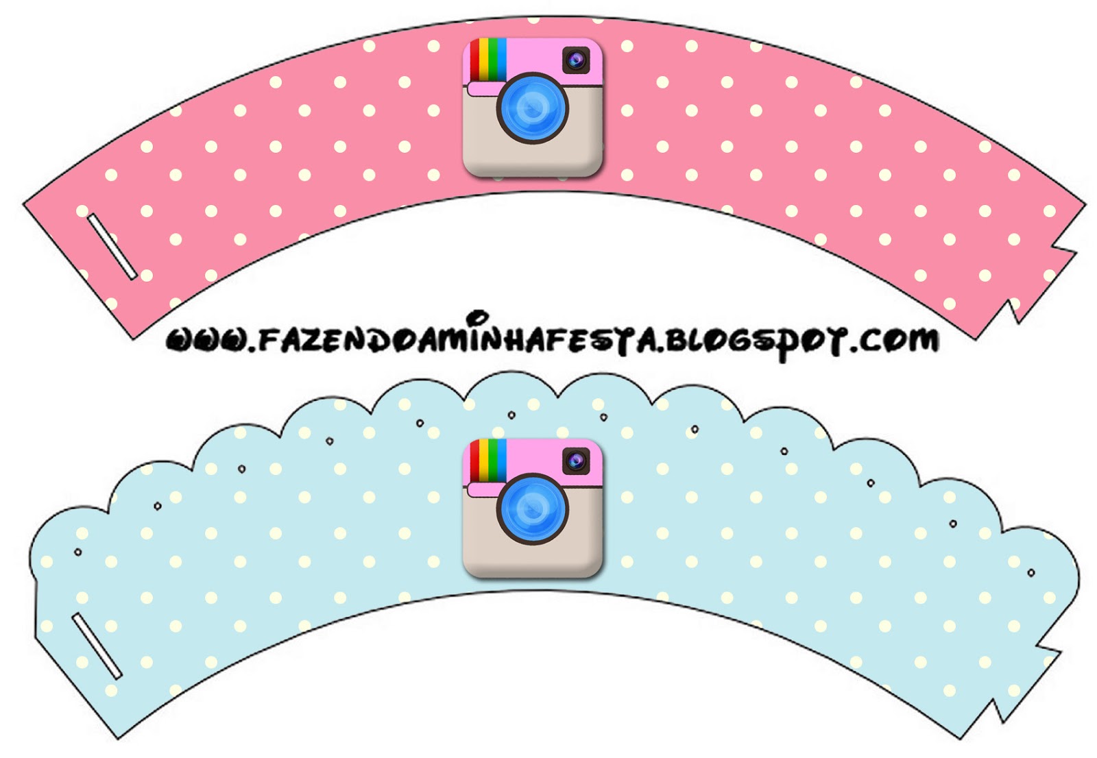 Instagram Party: Free Printable Wrappers and Toppers for Cupcakes. - Oh ...