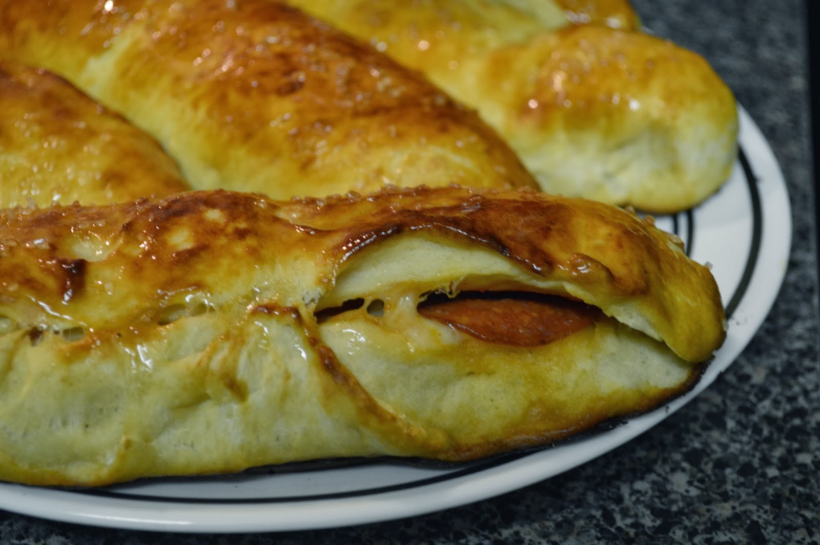 The Hungry Hood: Stuffed Pretzel Logs