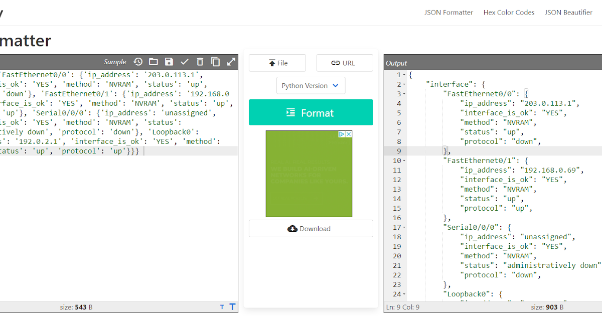 Beautify Your Parsed Output