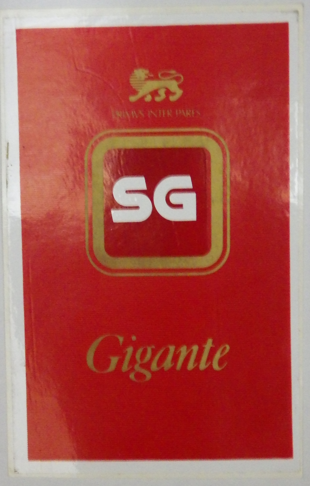 Marcas de Tabaco - Colecionismo: Autocolante: SG Gigante