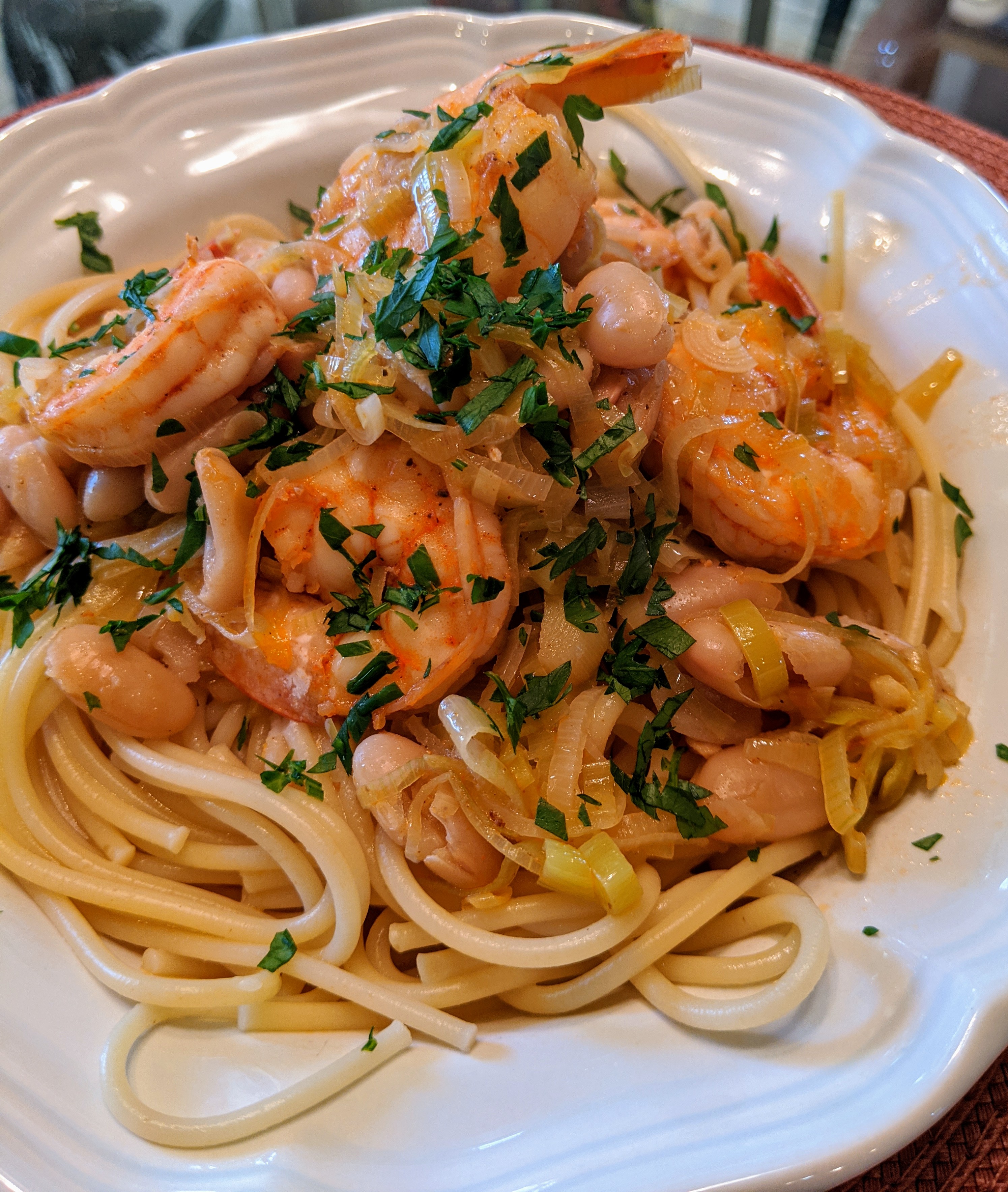 Lemony Shrimp and Bean Stew
