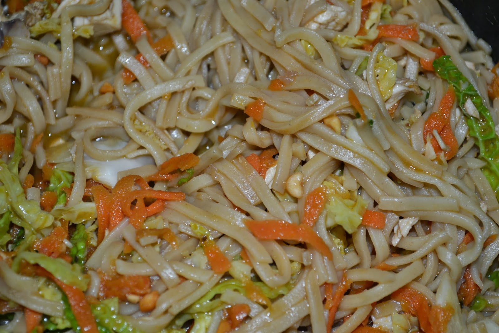 Wok-less Roast Chicken Leftovers Chinese Noodles