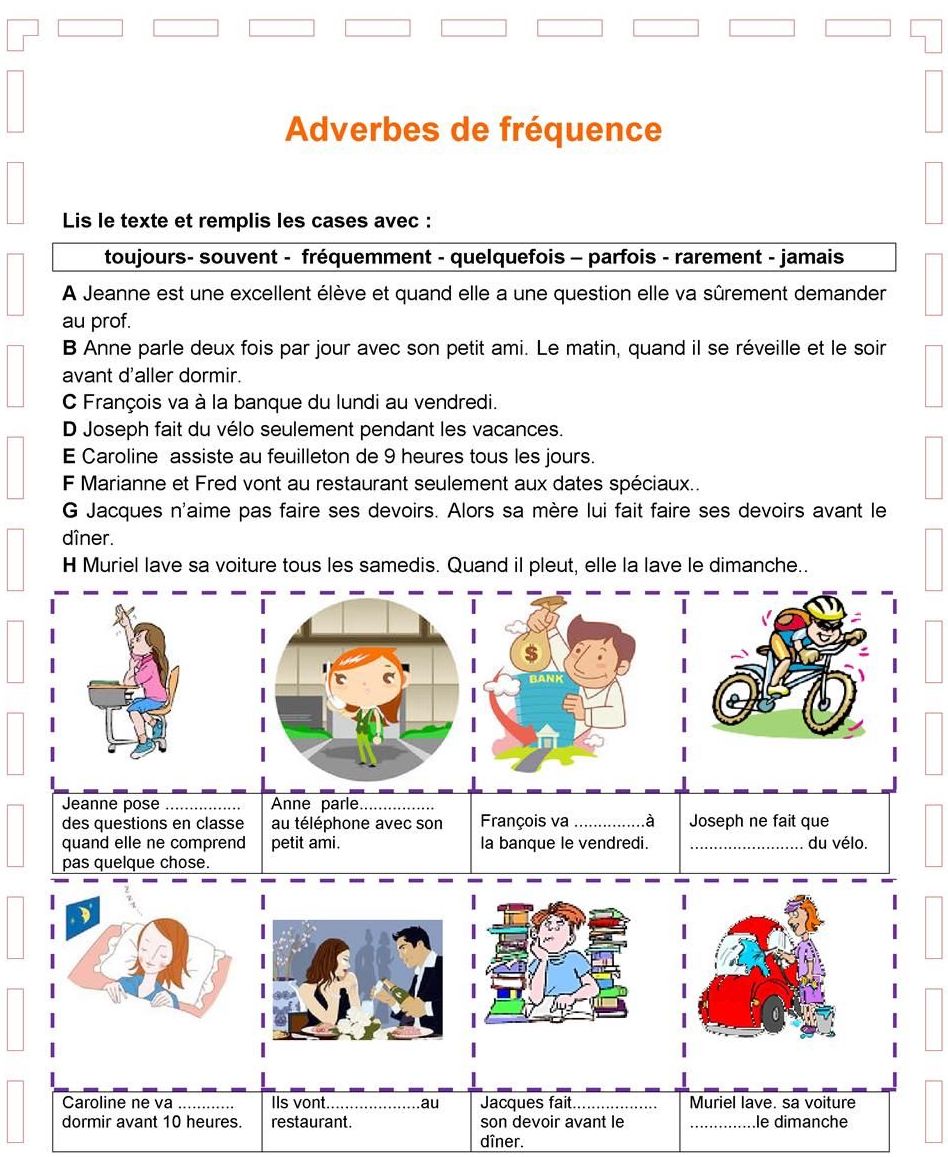 IndispensaFLE: Les adverbes de fréquence