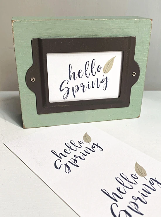 Repurposed Dollar Store Hello Spring Sign