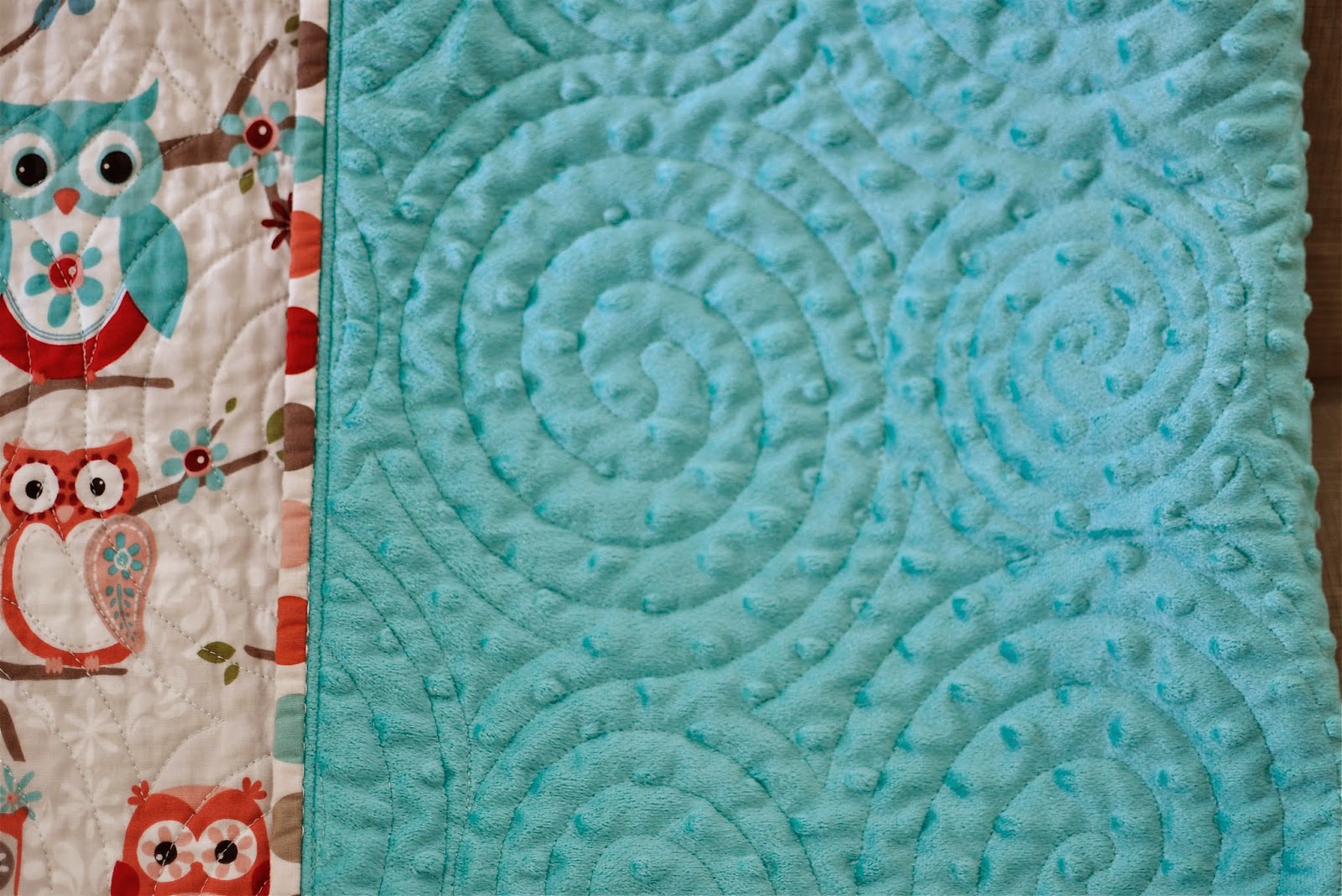 BiggiWink's Fabrications: Quilted Minky Baby Quilt
