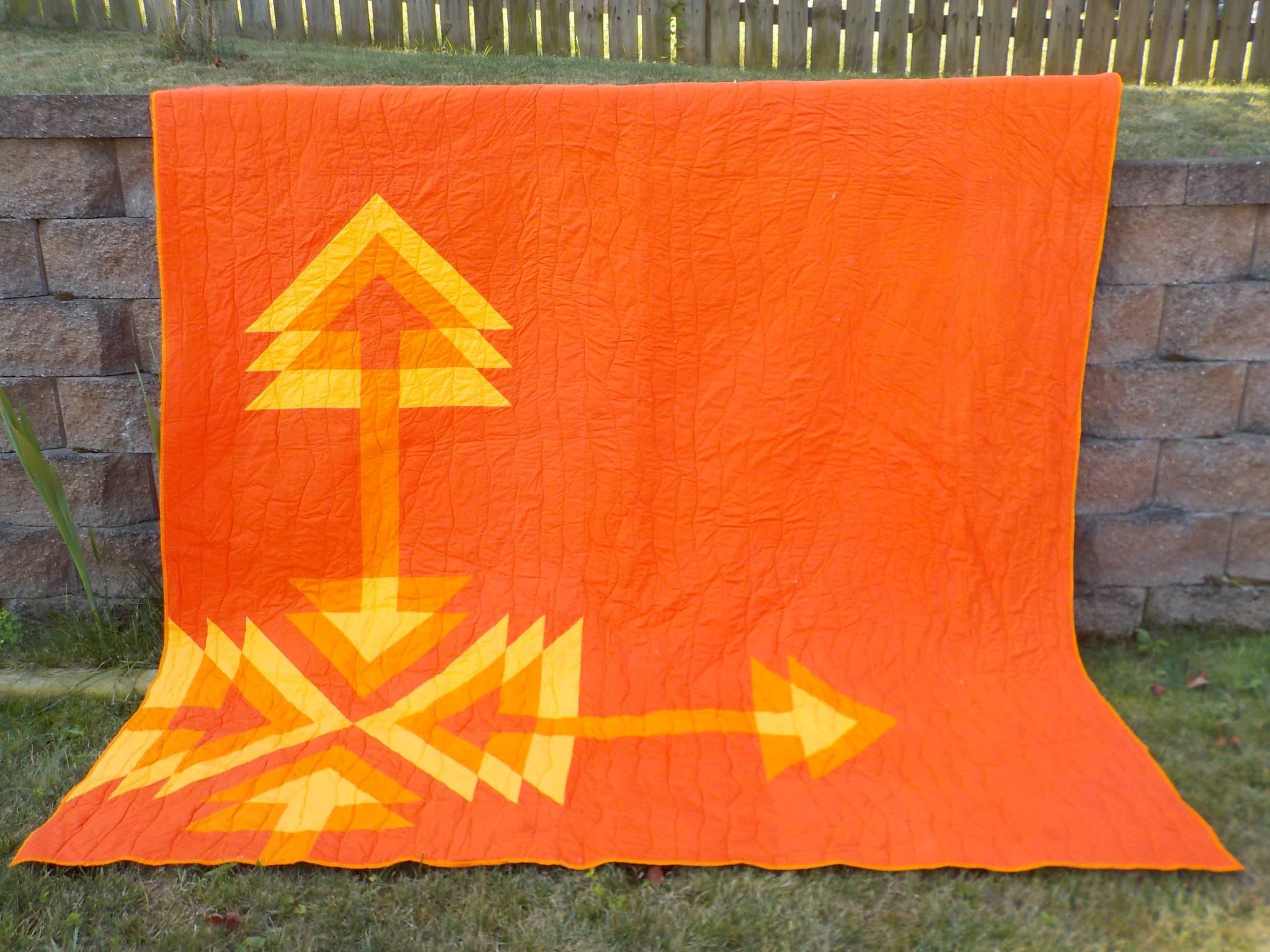 Nettie Sews and Lucky Quilts: A Virginia Tech Quilt -The Orange Effect