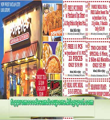 Free Promo Codes and Coupons 2023: Popeyes Chicken Coupons