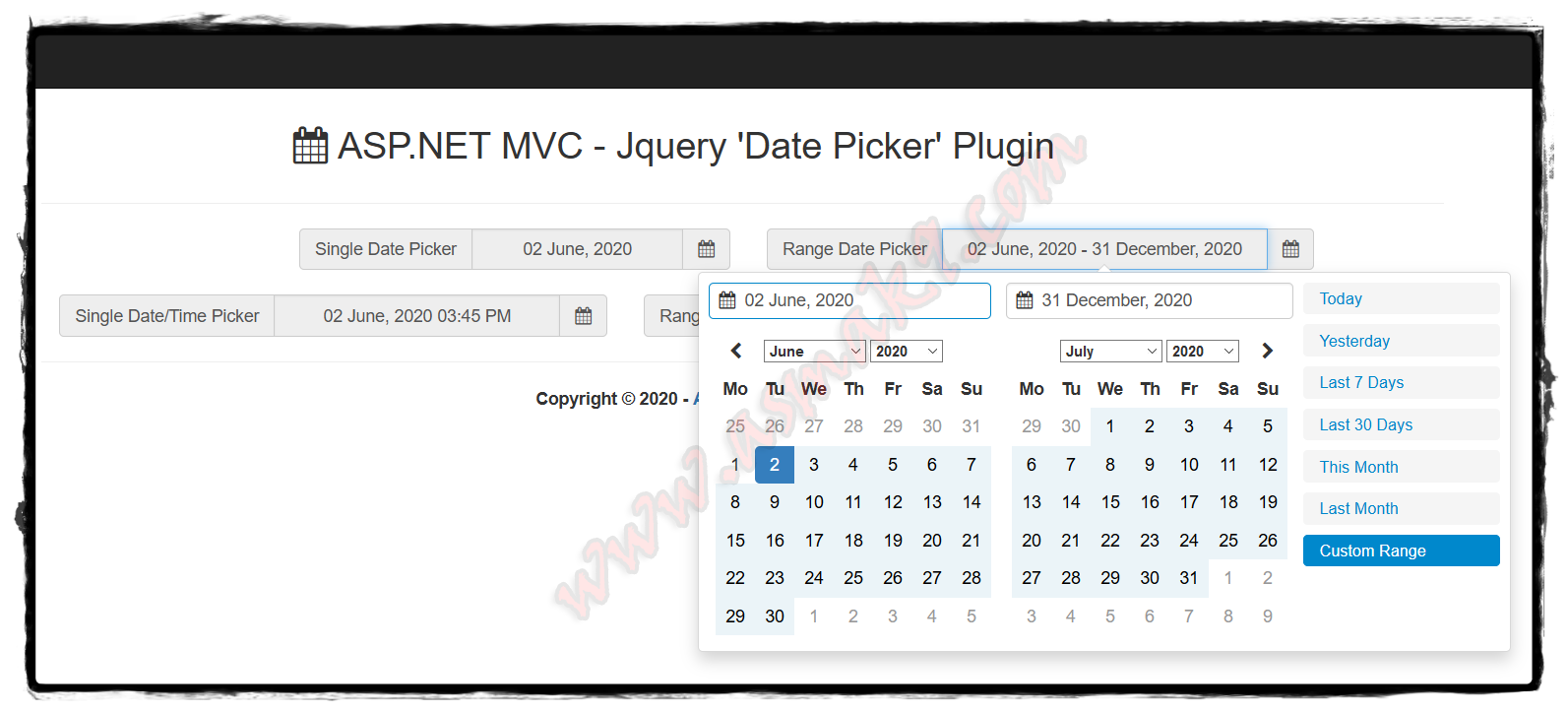 ASP.NET MVC: Jquery Date Picker Plugin - Asma's Blog