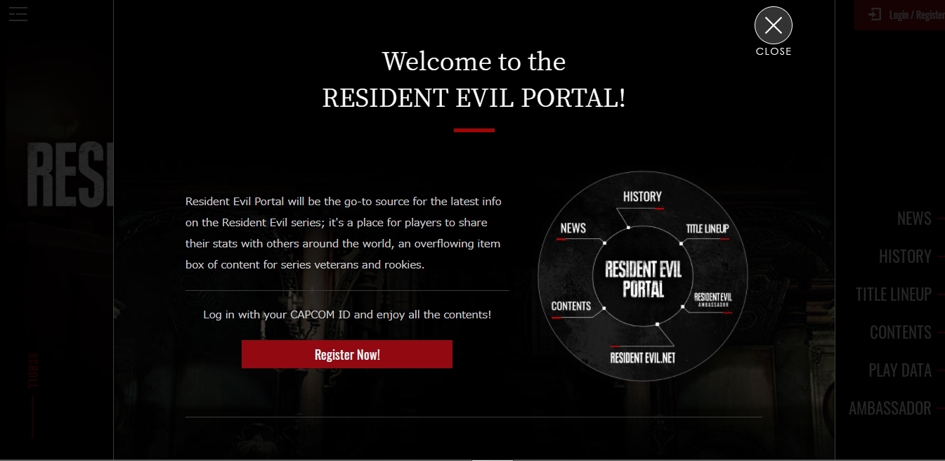 Capcom lança oficialmente o novo site da franquia Resident Evil