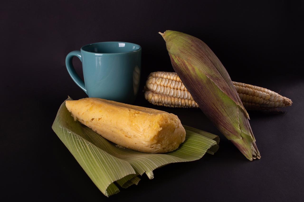 Humita - the moist cornbread served in a leaf
