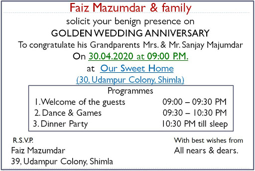 English Class: Invitation Writing CLASS XI-XII CBSE