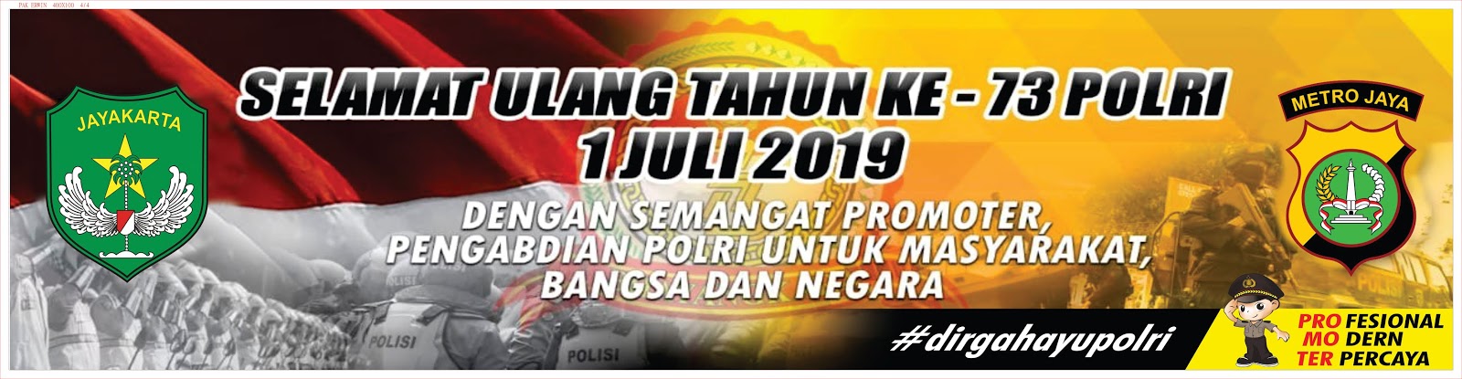 SPANDUK BHAYANGKARA POLRI KE 73 - Agen87