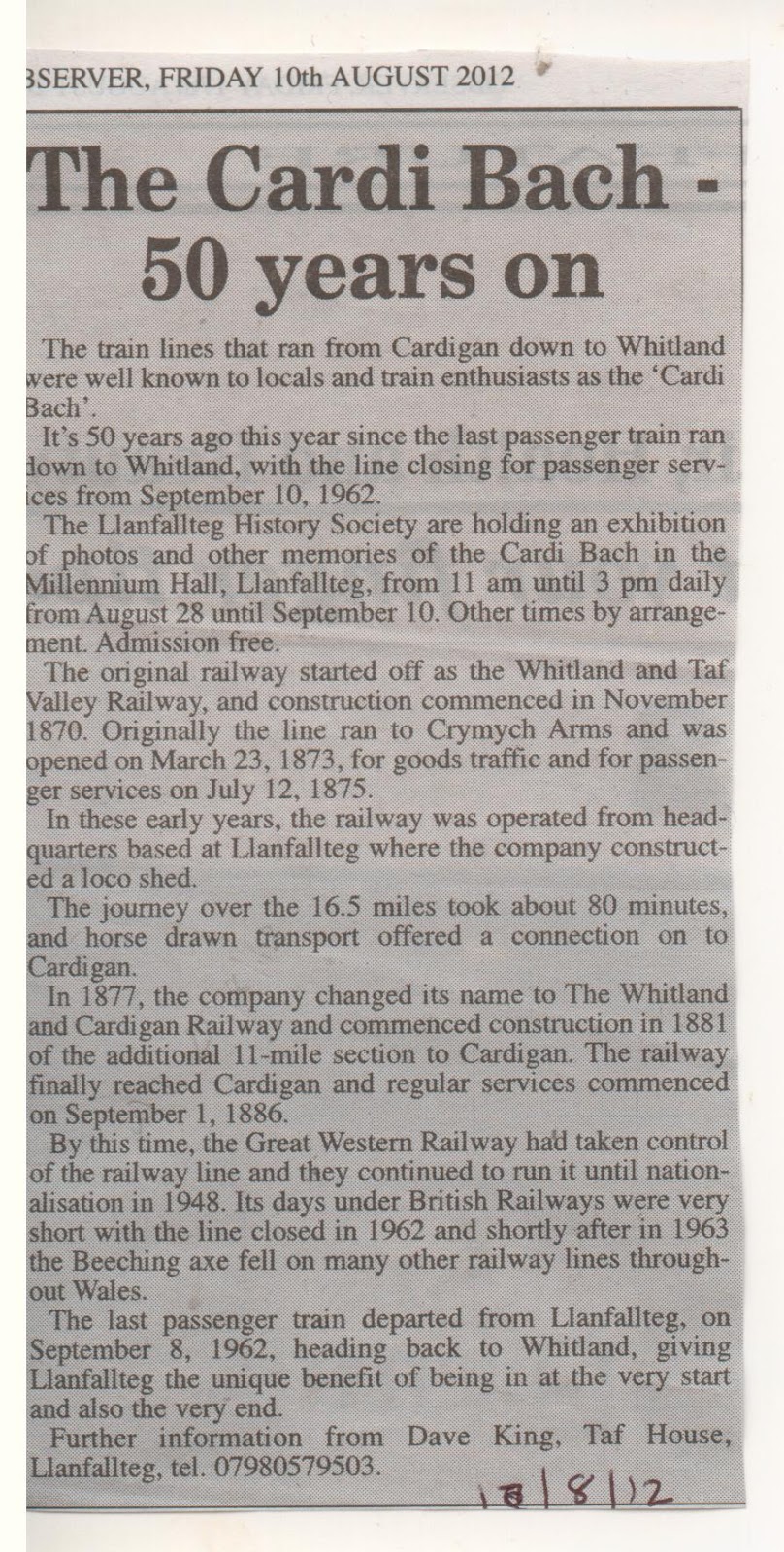 Ffynnonwen School and Login History, Whitland, Carmarthenshire ...