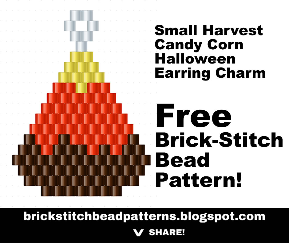 Brick Stitch Bead Patterns Journal: Small Harvest Candy Corn Halloween ...