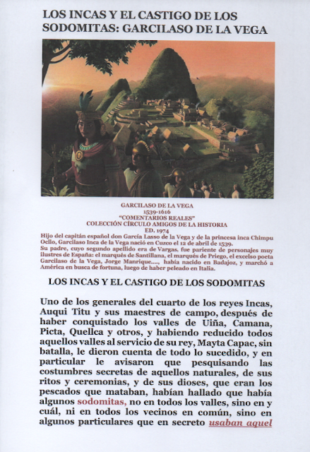 POLÍTICA Y JUSTICIA DIVINA : LOS INCAS Y EL CASTIGO DE LOS SODOMITAS