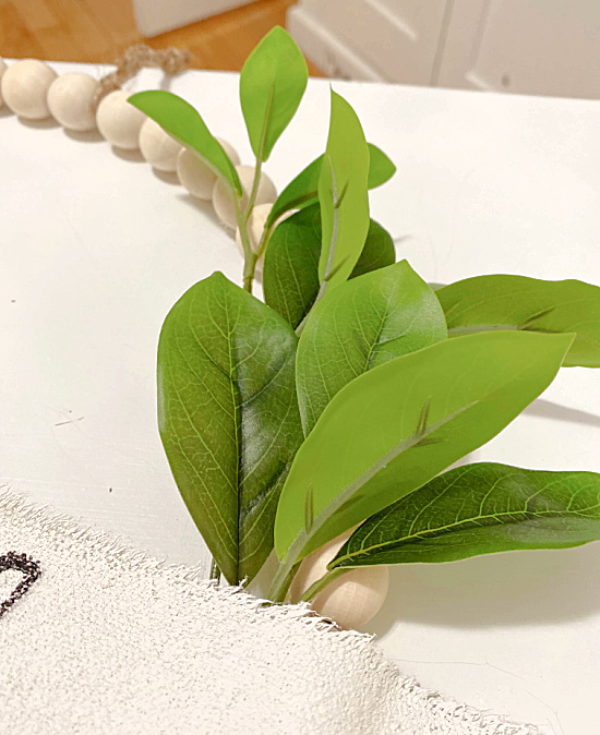 Beaded Wreath with Painted Banner