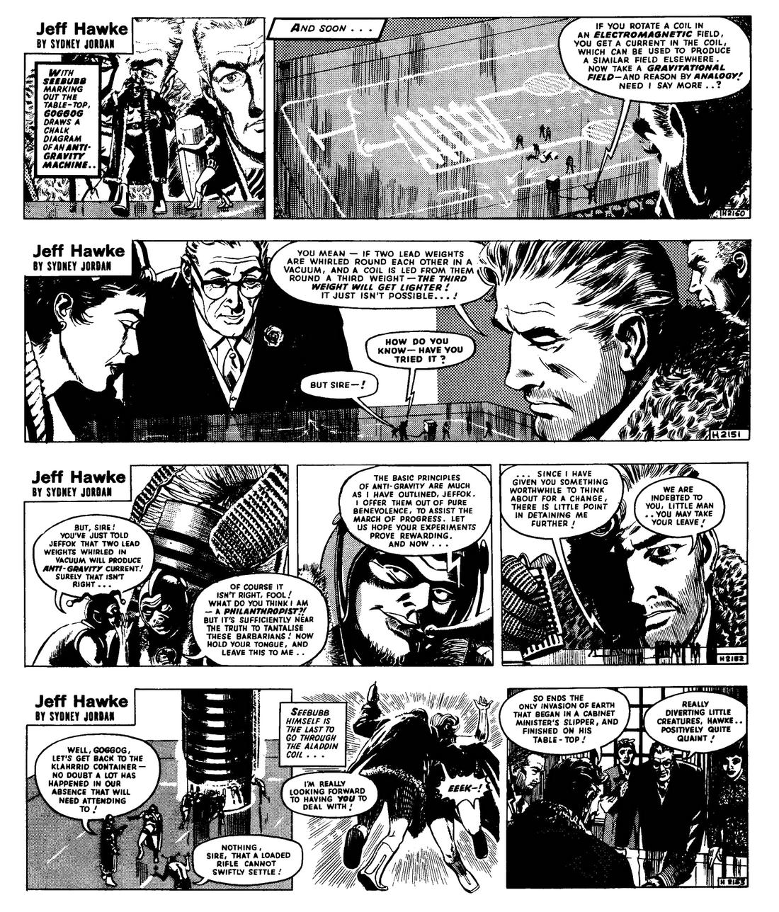 Hairy Green Eyeball 3: Jeff Hawke — UK Science Fiction comic strip ...