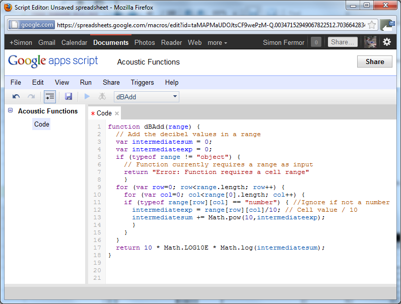Si's IT Tips: Google Spreadsheet Custom Functions Si's IT Tips: Google Spreadsheet Custom Functions