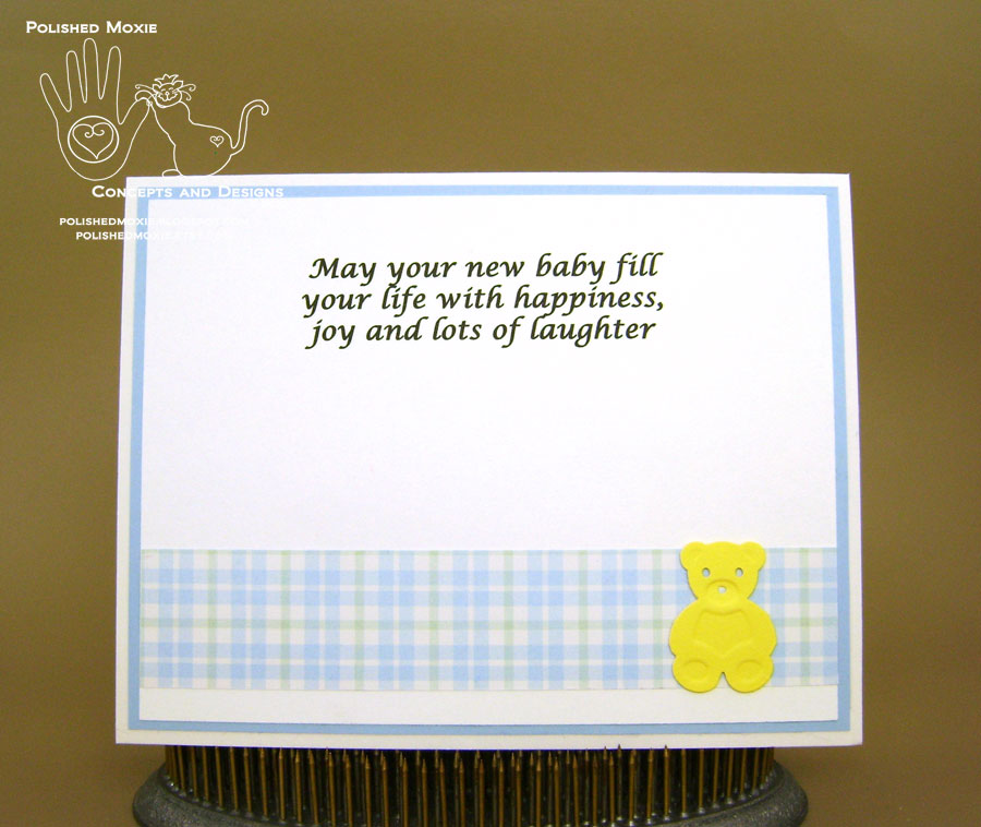 Handmade Sleeping Teddy Bear Baby Card & Teaching Bad Habits | Polished ...