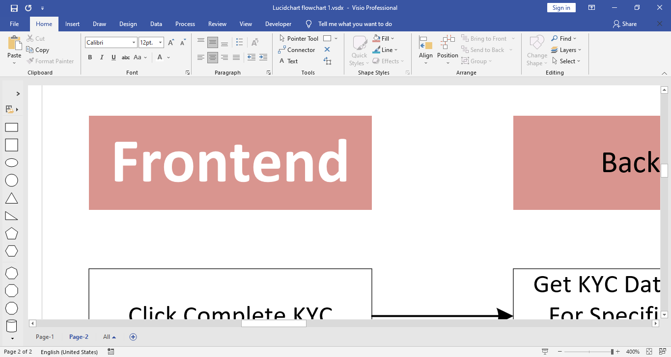 How to Change font color in Microsoft Visio?