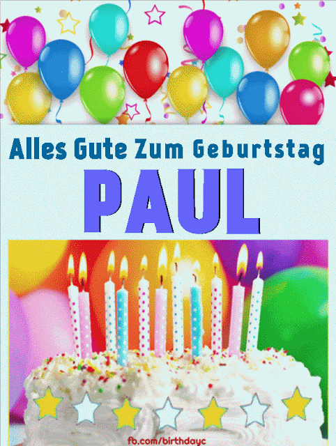 Alles Gute Zum Geburtstag PAUL gif - HBDAY.ART/DE