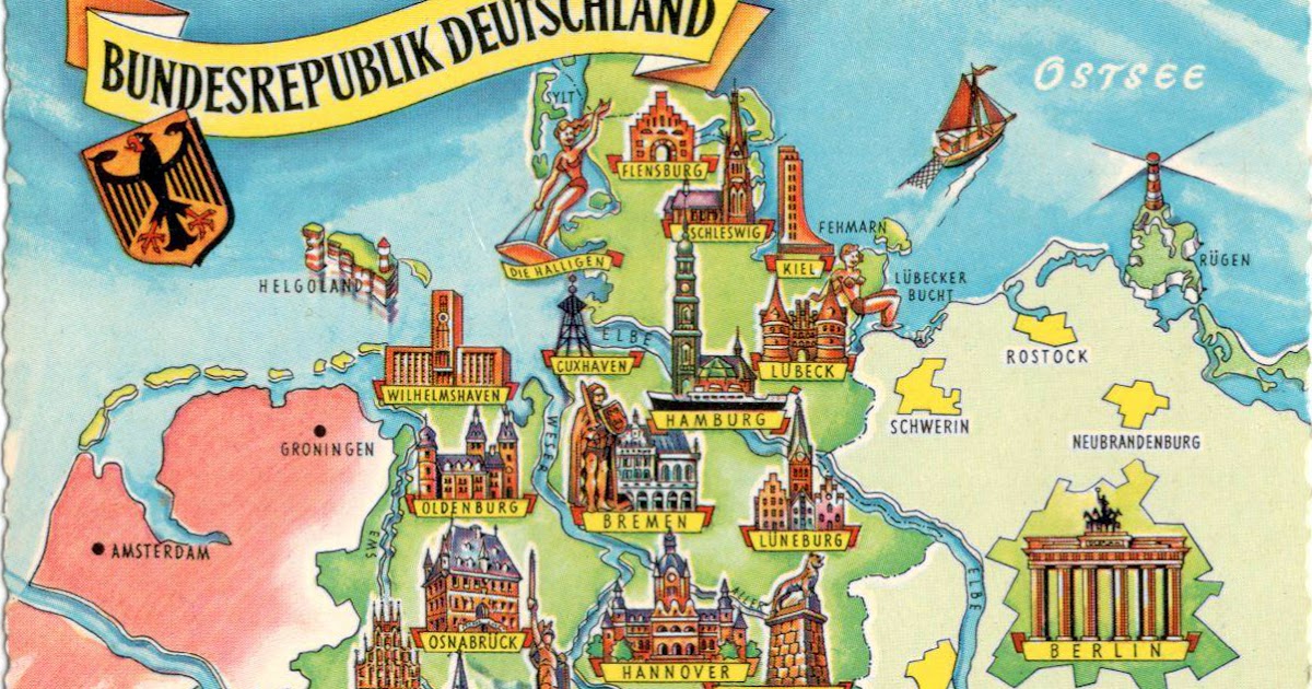 WORLD, COME TO MY HOME!: 3239 GERMANY - The map of West Germany (1949-1990)