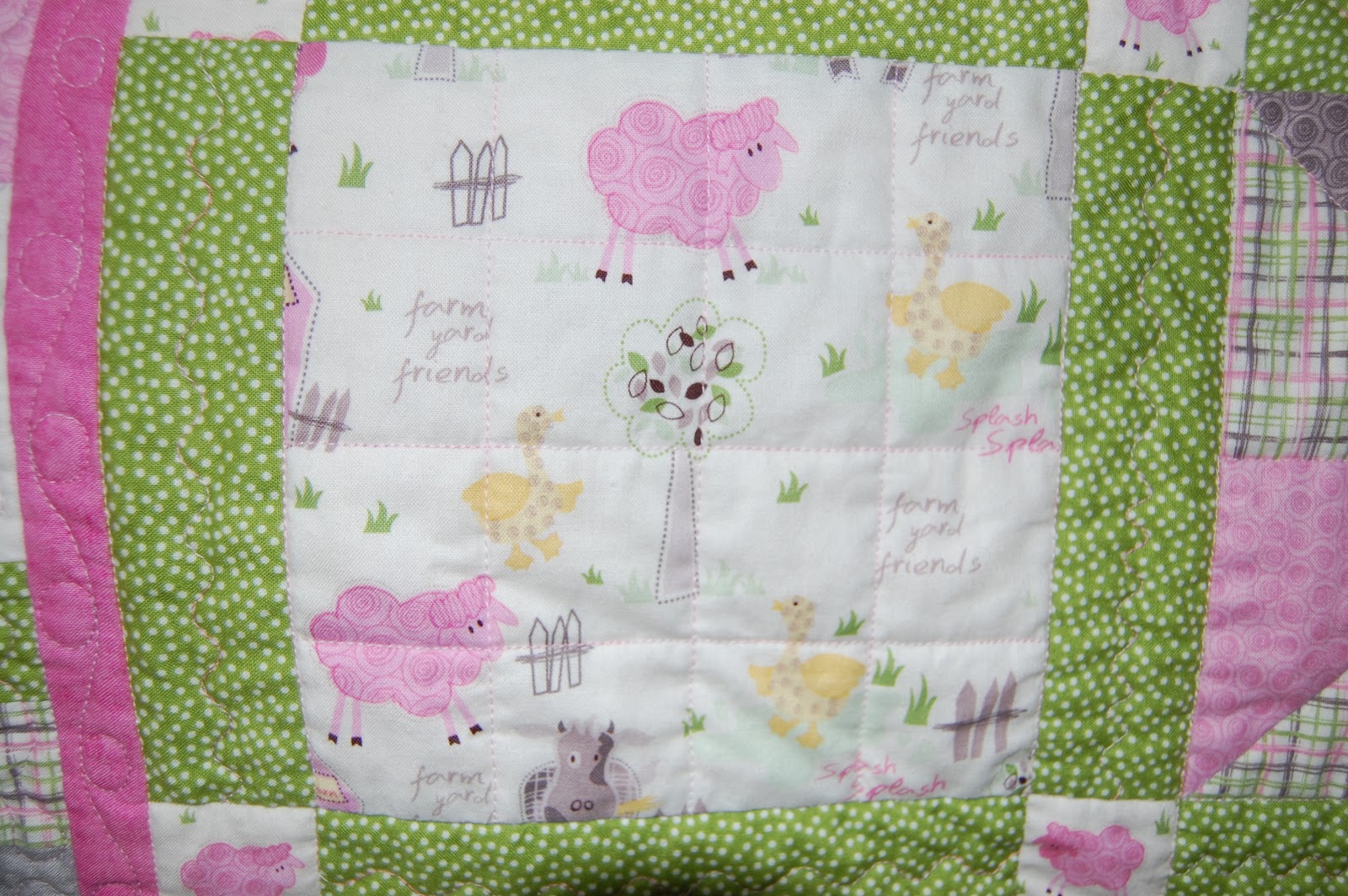 The Domestic Quilter: Machine Quilting & Binding: Pinwheel quilt ...