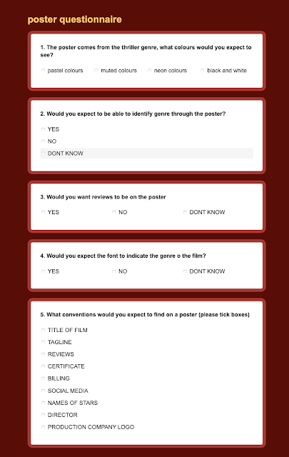 QUESTIONNAIRE 1 POSTER