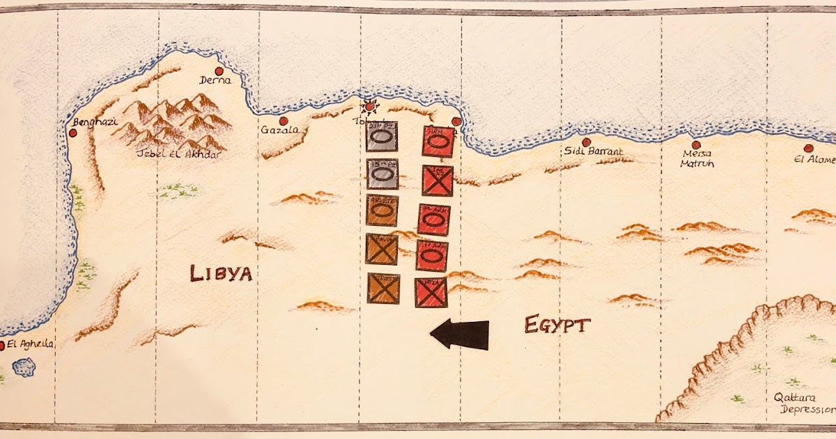 Grid based wargaming - but not always: WW2 Western Desert Campaign Turn 4
