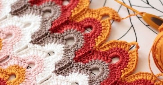 Wonderful wave crochet stitch - free step by step - Crochet Spiration