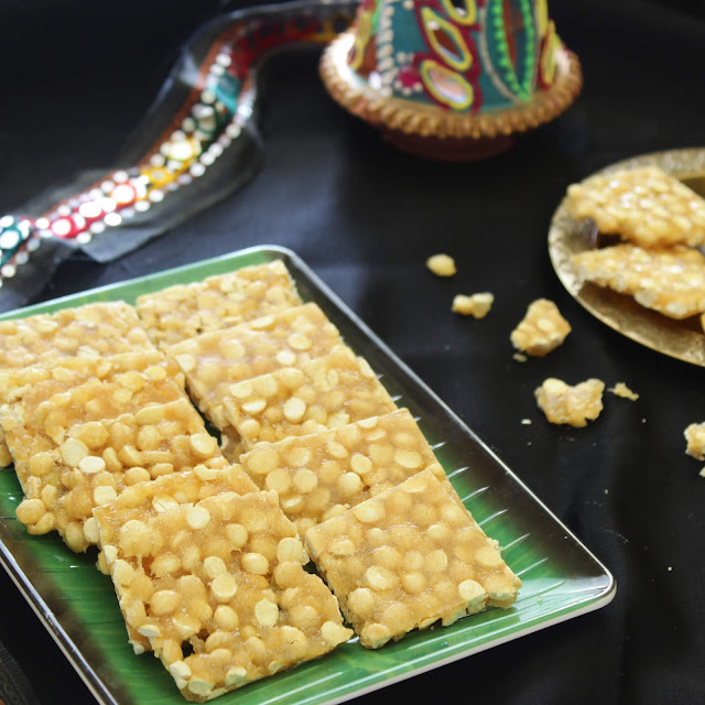 Roasted Chana Chikki | Daliya Chikki • My Culinary Expressions