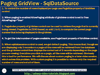 Sql server, .net and c# video tutorial: Part 50 – Paging an asp.net gridview that uses sql ...
