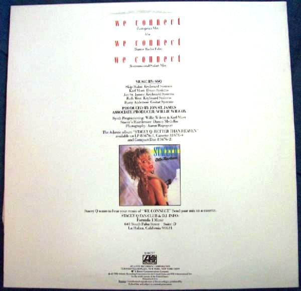RETRO DISCO HI-NRG: STACEY Q "We Connect" (12'' Maxi) 1986 Hi-NRG Eurobeat Disco Electro 80's