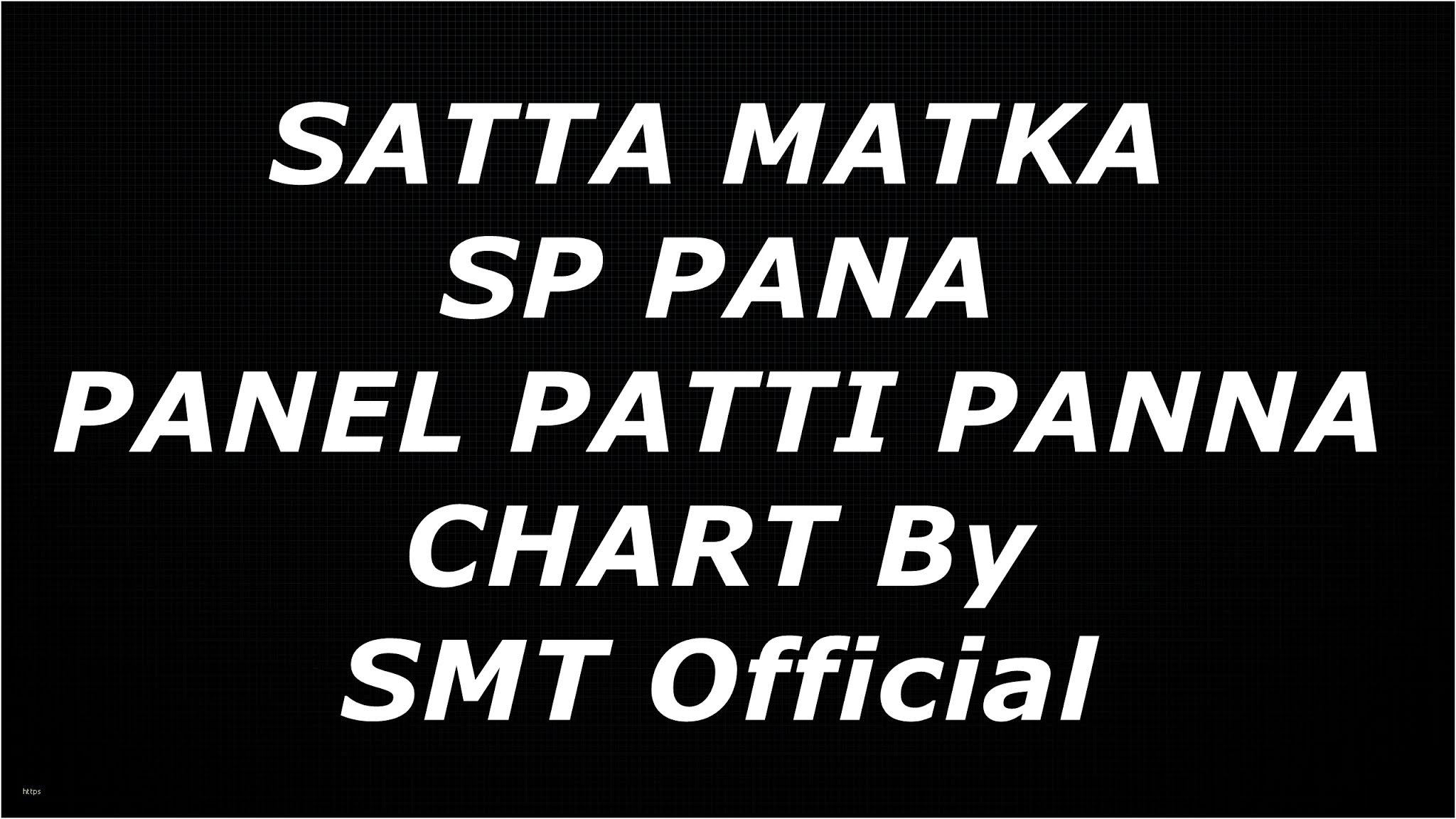 Matka Chart With Pana