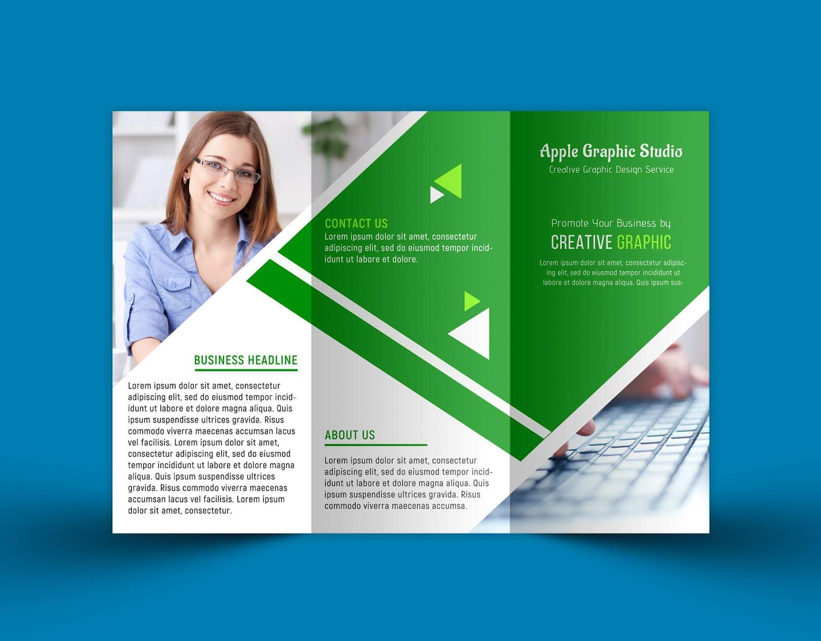 Tri Fold Brochure Design - Photoshop CC Tutorial