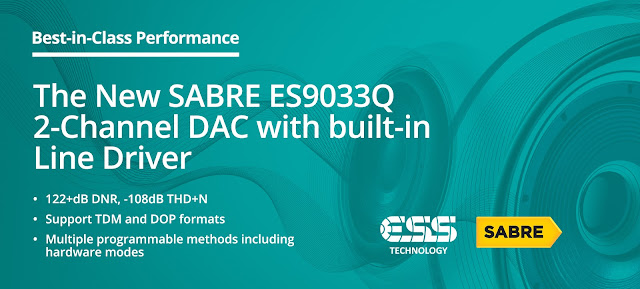 SABRE HiFi 要聽就聽最好的!!: ESS Technology宣布推出帶有內建2Vrms線路驅動器的新型2聲道DAC