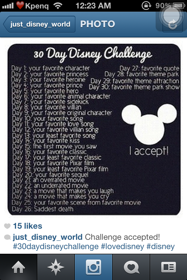T h e W a n i e O r e y c o: 30 Day Disney Challenge