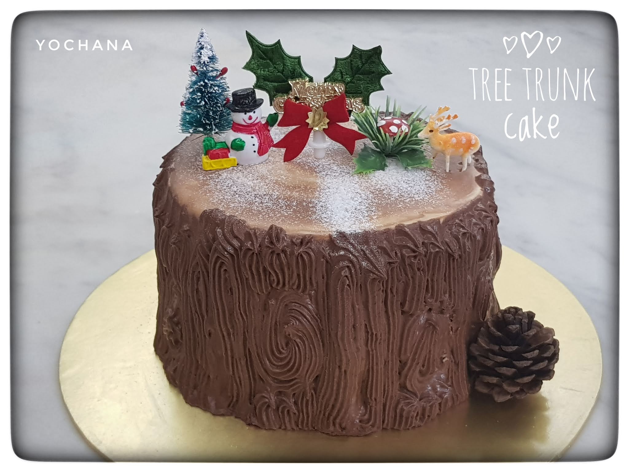 Yochana's Cake Delight! : Xmas Tree Trunk Cake
