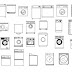 WASHING MACHINE ELEVATION DRAWING 2D VIEW AUTOCAD FILE
