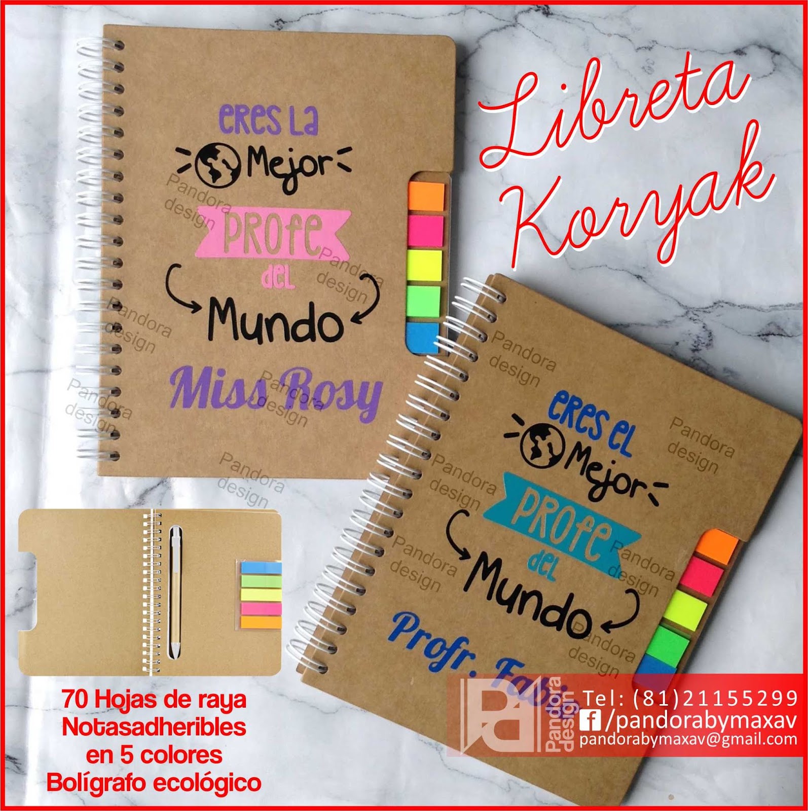 Libretas personalizadas | Pandora Design-Portafolio