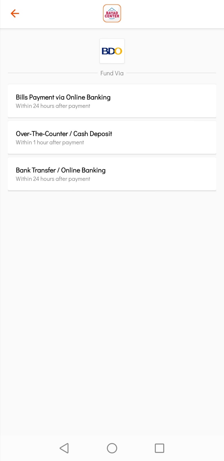 Bayad Center App Registration and Top Up