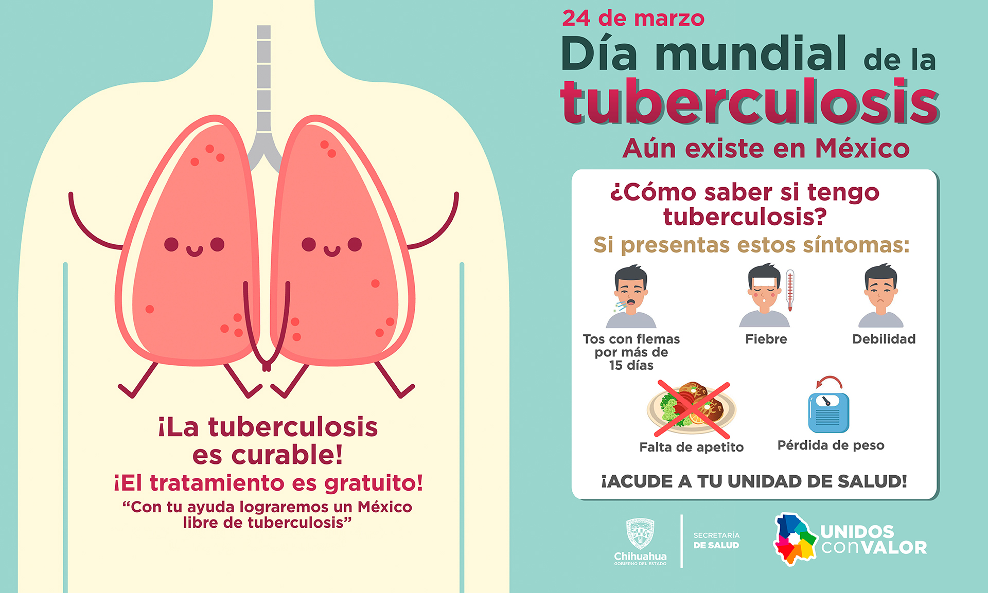Recomienda Secretaría de Salud medidas de prevención contra la tuberculosis