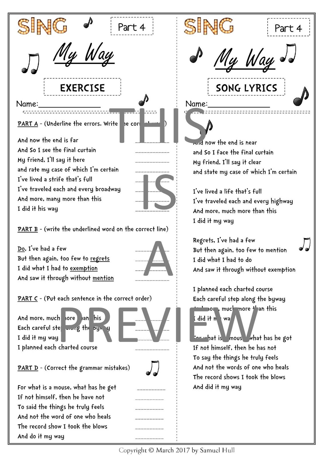 Sing (2016) - Movie Questions + Activities - Answer Key Included ...