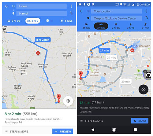 Google Maps Apps Now Got Features 'Motorcycle Mode' - Weird Phone