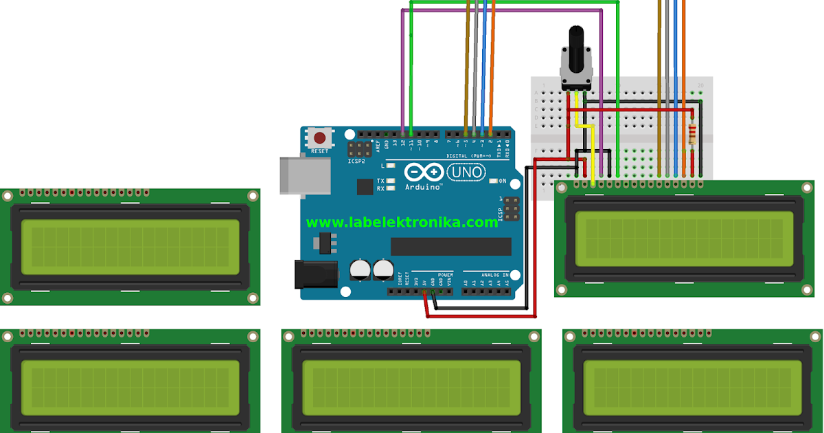 CARA KONTROL MULTI LCD KARAKTER 16x2 MENGGUNAKAN ARDUINO DAN SIMULASI ...