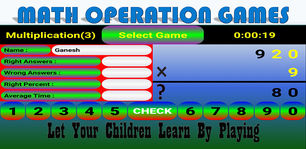 Math Operation Games
