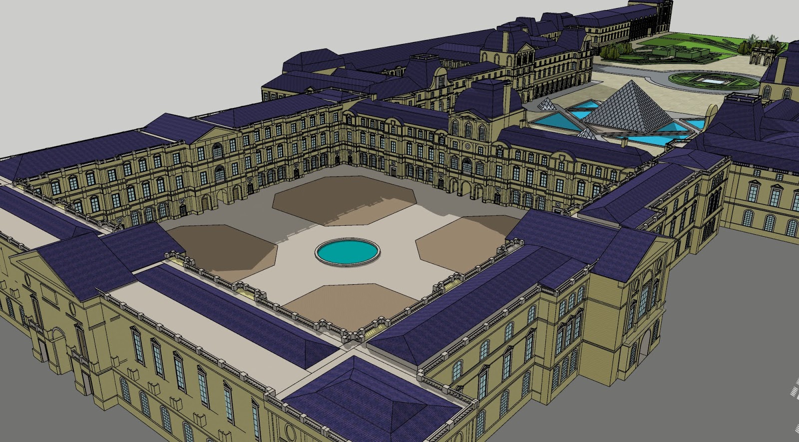Louvre Museum, Paris, France 30/06/2018 - Let's SketchUp!
