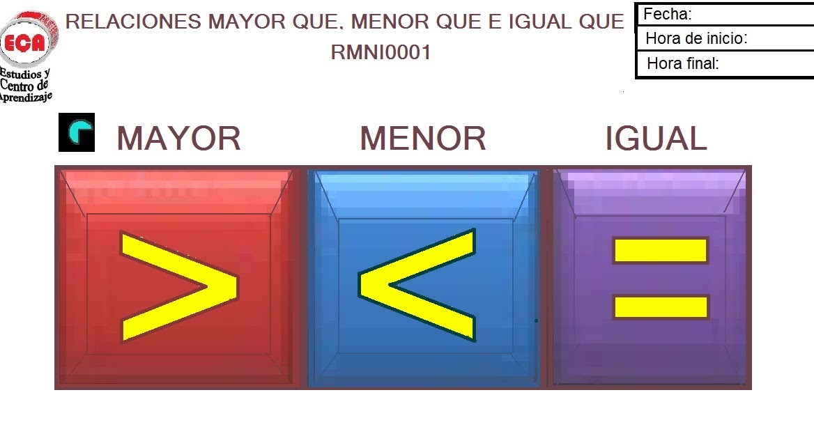 MATEMÁTICAS: MAYOR QUE...MENOR QUE...IGUAL QUE...