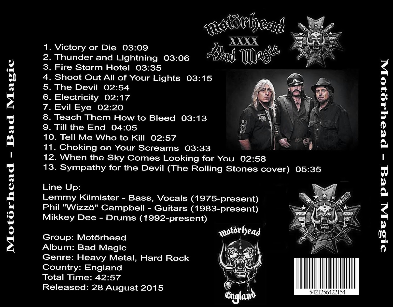 Classic Rock Covers Database: Motorhead - Bad Magic (2015)