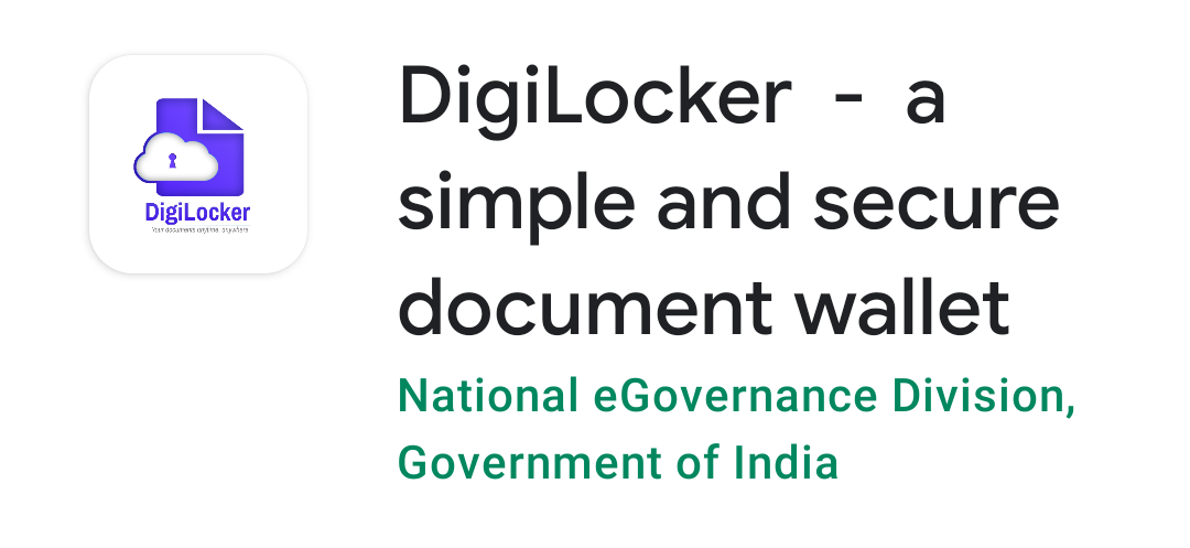 Download Digilocker, A Simple And Secure Document Wallet App.